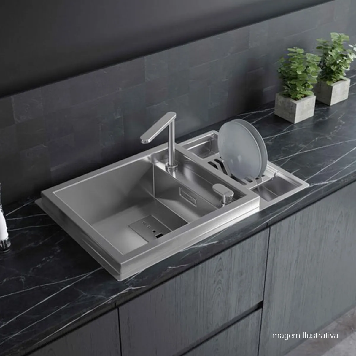 Cuba de Sobrepor Deca para Cozinha em Inox Supra - Inox